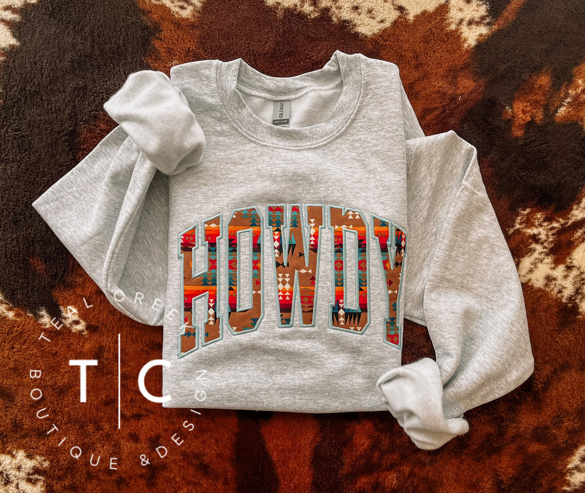Howdy (southwest) sweatshirt – Teal Creek Boutique & designs